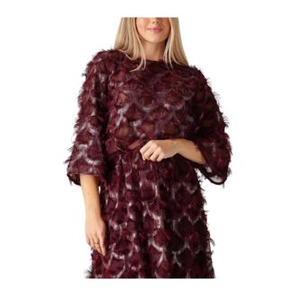 Y.A.S Yaspazilla 3/4 Top - - Blouses & Shirts - Damen - Rot - M