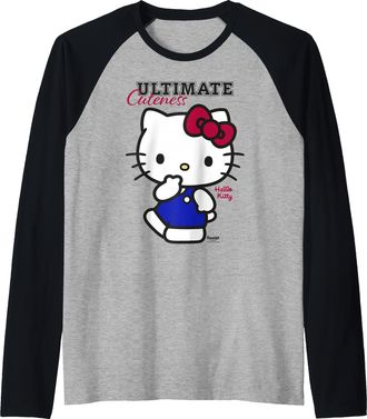 Hello Kitty College Sport S&uuml;&szlig;e Figur in klassischer Pose Raglan