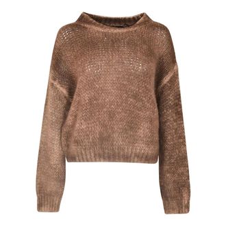 Roberto Collina Handgef&auml;rbter Alpaka Pullover Kamel - - Knitwear - Damen - Braun - L