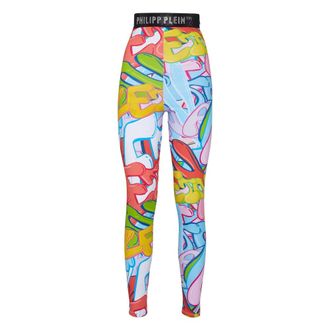 Philipp Plein Leggings Bombing Graffiti - - Trousers - Damen - Mehrfarbig - XS