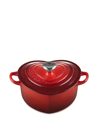 LE CREUSET po&ecirc;le &agrave; forme coeur - Rouge