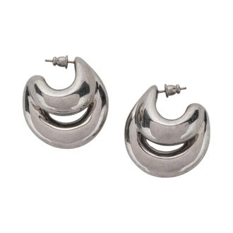 Panconesi Femme, Accessoires, Gris, Taille: ONE Size Double Blow Up Earrings