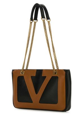 Valentino Garavani Womens Black Nappa Leather Small Viva Superstar Shoulder Bag Nerospice Borse A Mano