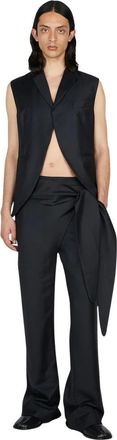 AARON ESH Homme, Costumes, Noir, Taille: M Cut Away Sleeveless Blazer
