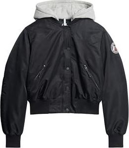 Superdry Veste Bomber à Capuche A2 Wind Family, Bleu Marine (Eclipse Navy), 42 Femme