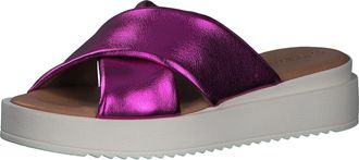 Tamaris Damen Plateau Mules Keilabsatz; FUXIA METALLIC/pink; 37 EU