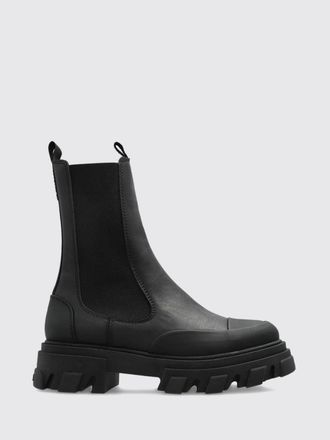 Ganni Bottines Chelsea en cuir recycl&eacute; avec semelle crant&eacute;e et bout rond