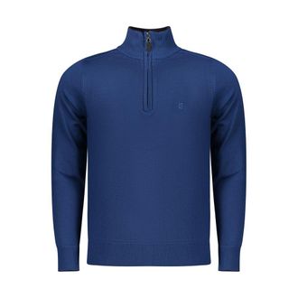 Coveri Moving Blau Viskose Herrenpullover