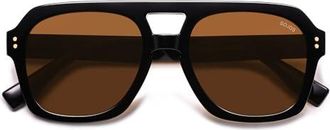 Sojos SJ2385 Lunettes de soleil carr&eacute;es polaris&eacute;es r&eacute;tro pour homme et femme Vintage Tendance Rectangulaire Grandes lunettes de soleil avec protection UV400