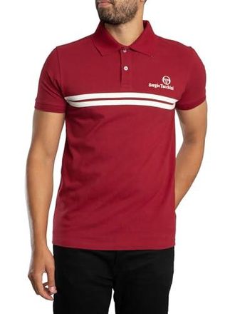 Sergio Tacchini Homme Nouveau Polo Supermac, Rhubarb/Gardenia/Aruba Blue, XL
