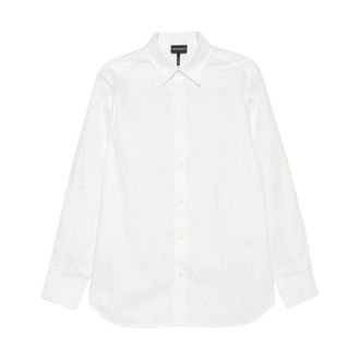 Emporio Armani Klassisches Langarmhemd - - Shirts - Herren - Wei&szlig; - M