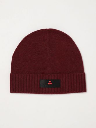 Peuterey Bonnet beanie en m&eacute;lange de laine et cachemire avec revers et patch logo