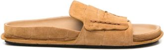 Jacquemus Femme, Chaussures, Brun, Taille: 36 EU Mocassin Suede Slides