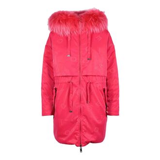DIEGO M Stylische Polyesterjacke - - Coats - Damen - Rosa - S