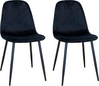 Gardenia Becky Stühle, Stahl, Schwarz, 2, Einheit