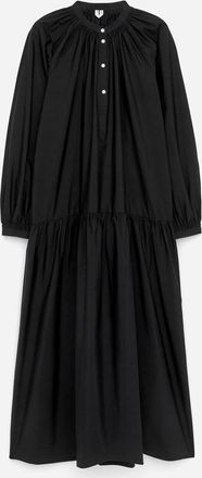 Arket Midikleid Aus Baumwolle -Schwarz