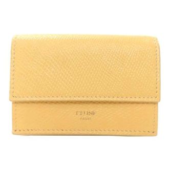Celine Portefeuille Vintage (&agrave; deux volets) Pre-owned - Femme - Pre-owned - Jaune - Taille: ONE Size