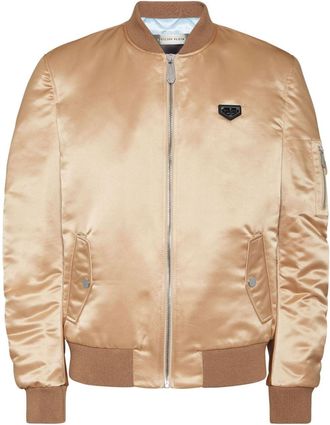 Philipp Plein Top Gun Bomberjacke - Nude