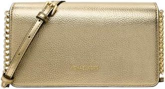 Michael Kors Jet Set Travel Medium Metallic Crossbody Bag Pale Gold