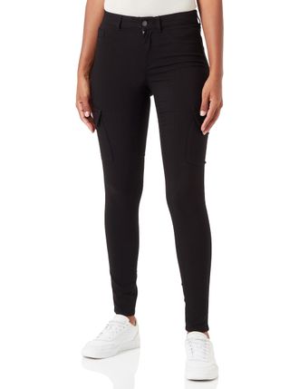 Pieces Damen Cargohose PCSKIN MW Slim Skinny Cargo Pant NOOS BC Standardlänge Schwarz [5715428011921]