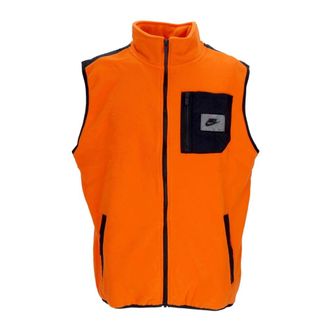Nike Therma-fit Polar Fleece Weste &Auml;rmellos - - Sport - Herren - Orange - S