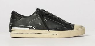 Crime London Midnight Low-Top-Sneaker aus Leder mit Gummikappe und Used-Look