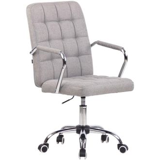 Clp Bureau de chaise pivotante en tissu avec accoudoirs et roues modernes diff&eacute;rentes couleurs Couleur : Gris
