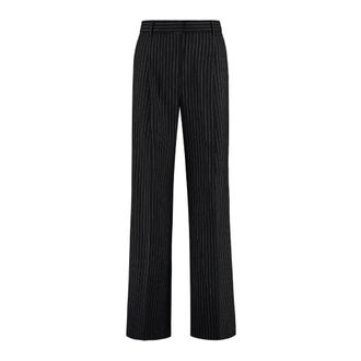 Michael Kors Hose mit Nadelstreifen und weitem Bein - - Trousers - Damen - Schwarzk - M