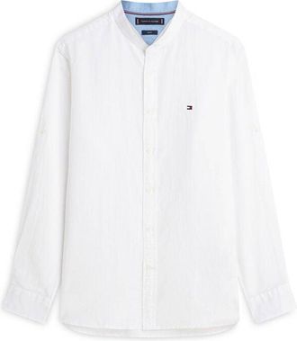 Tommy Hilfiger Herren Hemd aus Leinen-Baumwoll-Mix