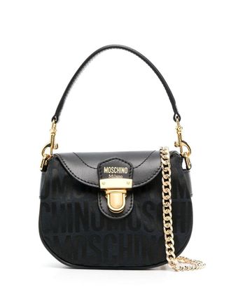 Moschino sac port&eacute; &eacute;paule &agrave; motif monogramm&eacute; - Noir