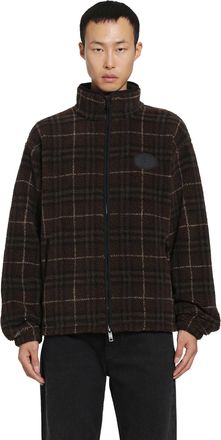 Burberry Check Wool Cashmere Fleece Jacket