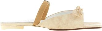 Maison Margiela Femme, Chaussures, Beige, Taille: 38 EU Bow Squared Leather Sandales