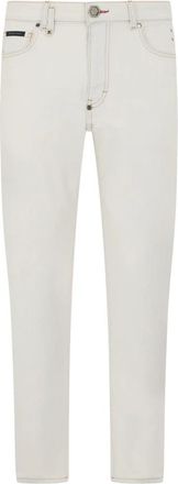 Philipp Plein Homme, Jeans, Blanc, Taille: W30 Detroit Fit Jeans Basic