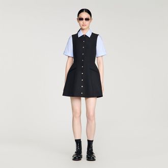 Sandro Kurzes Kleid im 2-in-1-Look