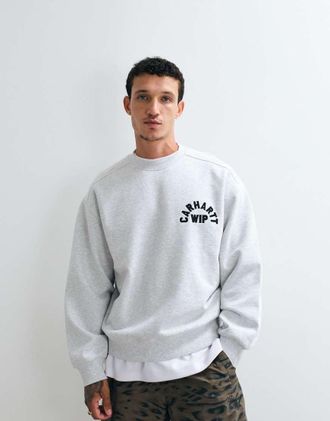 Carhartt Work in Progress Arch - Sweat-shirt &agrave; logo - Gris cendr&eacute; chin&eacute;