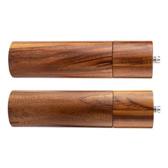 Lurrose Manuelle Pfefferm&uuml;hle mit Keramikmahlwerk aus Akazienholz Nachf&uuml;llbar Bruchfest f&uuml;r K&uuml;che und Tischgebrauch 20cm L&auml;nge