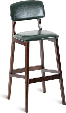 Generic Barhocker in Tresenh&ouml;he, Tresenhocker aus PU-Leder mit R&uuml;cken- und Fu&szlig;st&uuml;tze, K&uuml;cheninsel-Fr&uuml;hst&uuml;cksbarst&uuml;hle, Holzrahmen, 136 kg