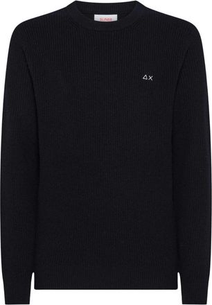 Sun 68 Homme, Pulls, Bleu, Taille: 2XL English Rib L/S Sweater