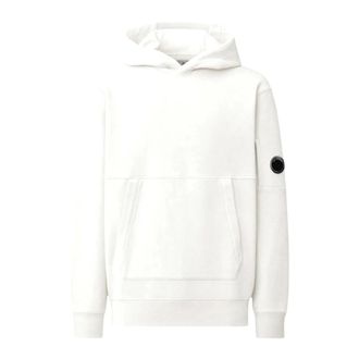 C.P. Company C.p. Company - SweaT-shirt &agrave; capuche Lens - Homme - Sweatshirts et sweats &agrave; capuche - Blanc - Taille: S