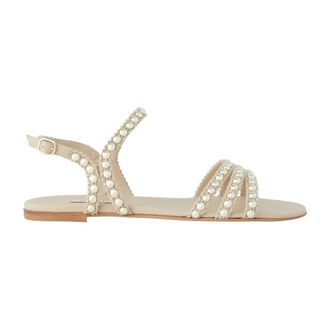 Casadei Femme, Chaussures, Beige, Taille: 36 EU Sandales &agrave; Brides Orn&eacute;es