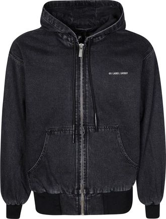 44 Label Group Homme, Sweatshirts et sweats &agrave; capuche, Bleu, Taille: S Felpa zip Cappuccio