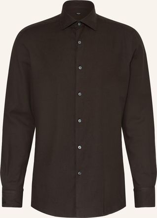 Ermenegildo Zegna Zegna Hemd Cashco Regular Fit braun