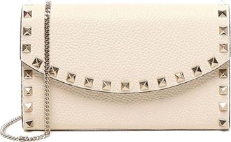 Valentino Garavani Femme, Sacs, Blanc, Taille: ONE Size Rockstud Wallet with Chain