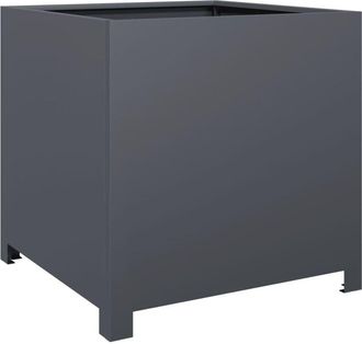 vidaXL Jardinière anthracite 50x50x50 cm acier - Vidaxl