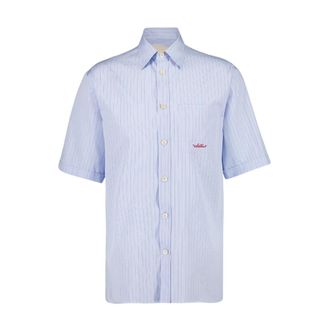 Valentino Garavani Besticktes Baumwollhemd - - Shirts - Herren - Blau - 3XL