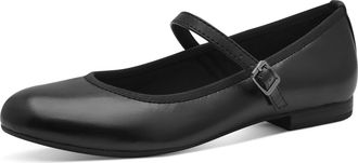 Marco Tozzi Damen Ballerinas mit Riemchen Vegan, Schwarz (Black Nappa), 37 EU