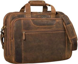 STILORD Henrik Grande Sacoche daffaires Cuir Hommes Sacoche Vintage Bandoulière pour Ordinateur Portable 17 Pouces Porte-Documents Cuir Extensible A4 Couleur: