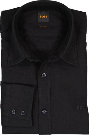 Boss Orange by Hugo Boss BOSS Orange Herren Hemden schwarz Baumwoll-Stretch