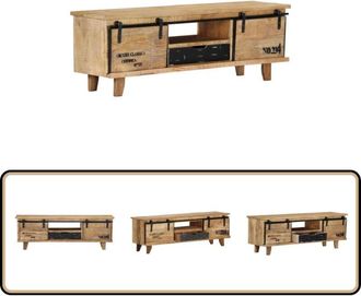 vidaXL Vidaxl - TV-Schrank 120x30x40 cm Massivholz Mango - TV-Schrank - Mangoholz - Wohnzimmerm&ouml;bel - TV-M&ouml;bel - Sideboard