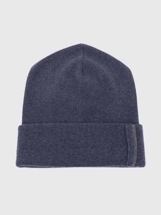Brunello Cucinelli Beanie aus reinem Kaschmir von mit Umschlag und Monili-Verzierung